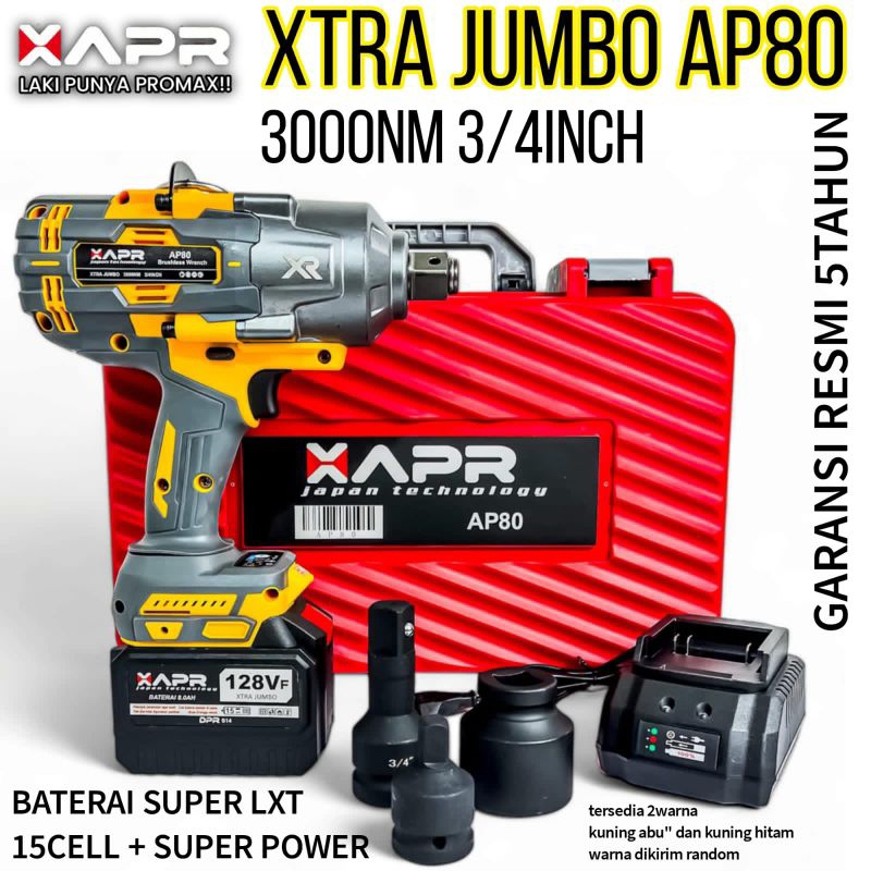 Jual AP80 3000NM APR impact wrench xtra jumbo 3/4inch garansi resmi ...