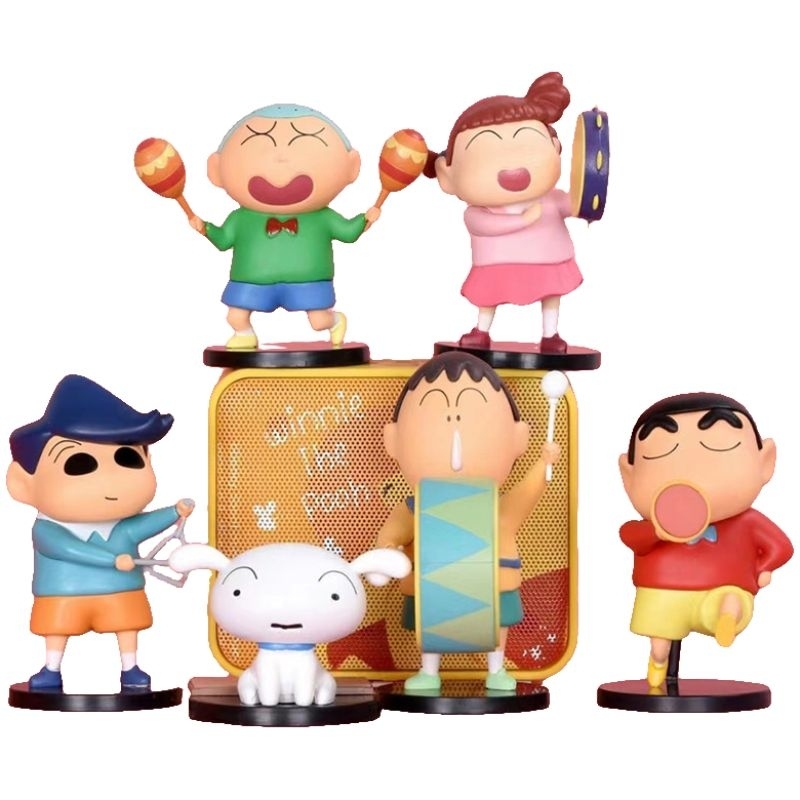 Jual blind box Crayon Shin-chan musical instruments Happy Time Blind ...