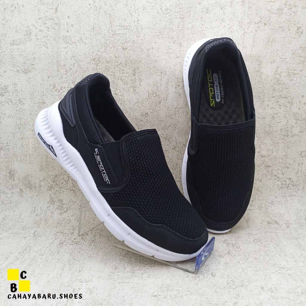 Jual SPOTEC Sepatu WALKING Artikel LEXI HITAM/PUTIH | Shopee Indonesia