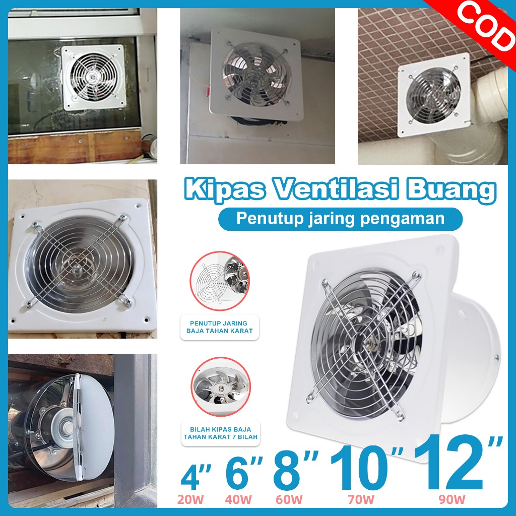 Jual SOKANY Kipas Dapur 4/6/8/10/12'' Exhaust Fan Kipas Exhaust ...