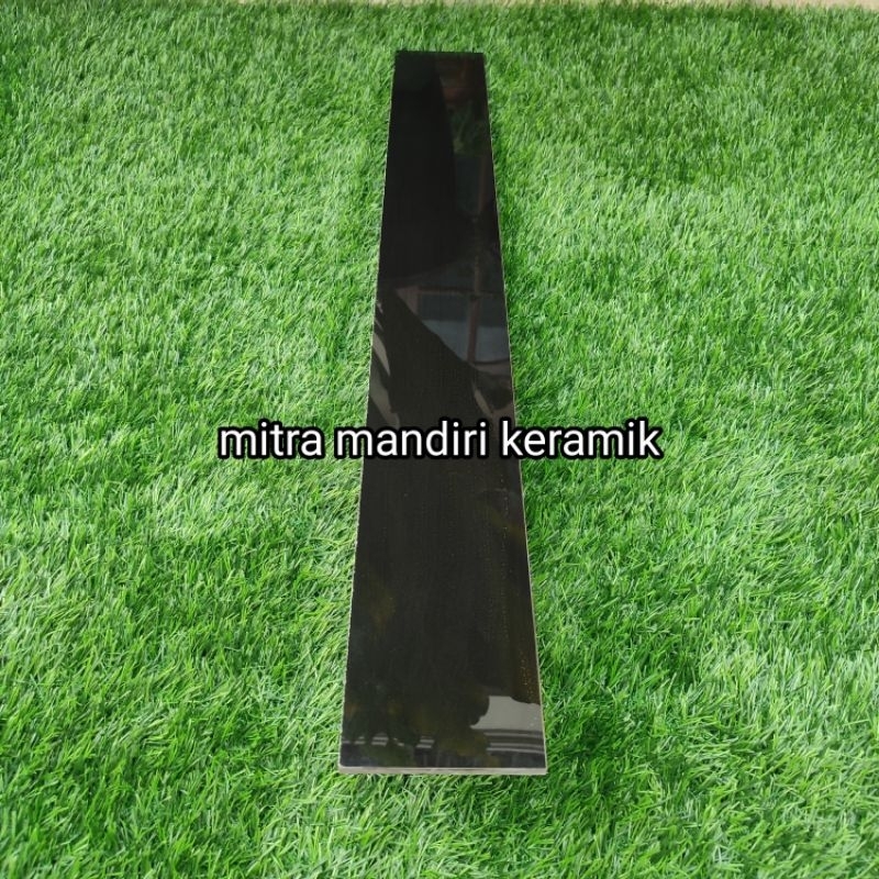 Jual LIST PLINT GRANITE 8X60 HITAM POLOS / BLACK | Shopee Indonesia