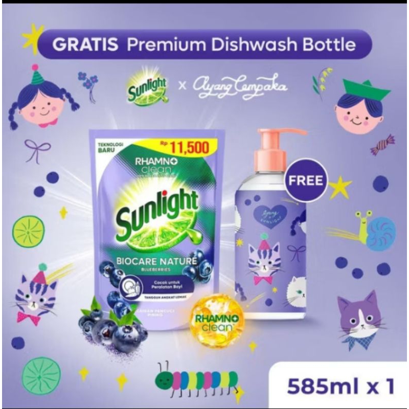 Jual sunlight biocare 585ml free botol | Shopee Indonesia