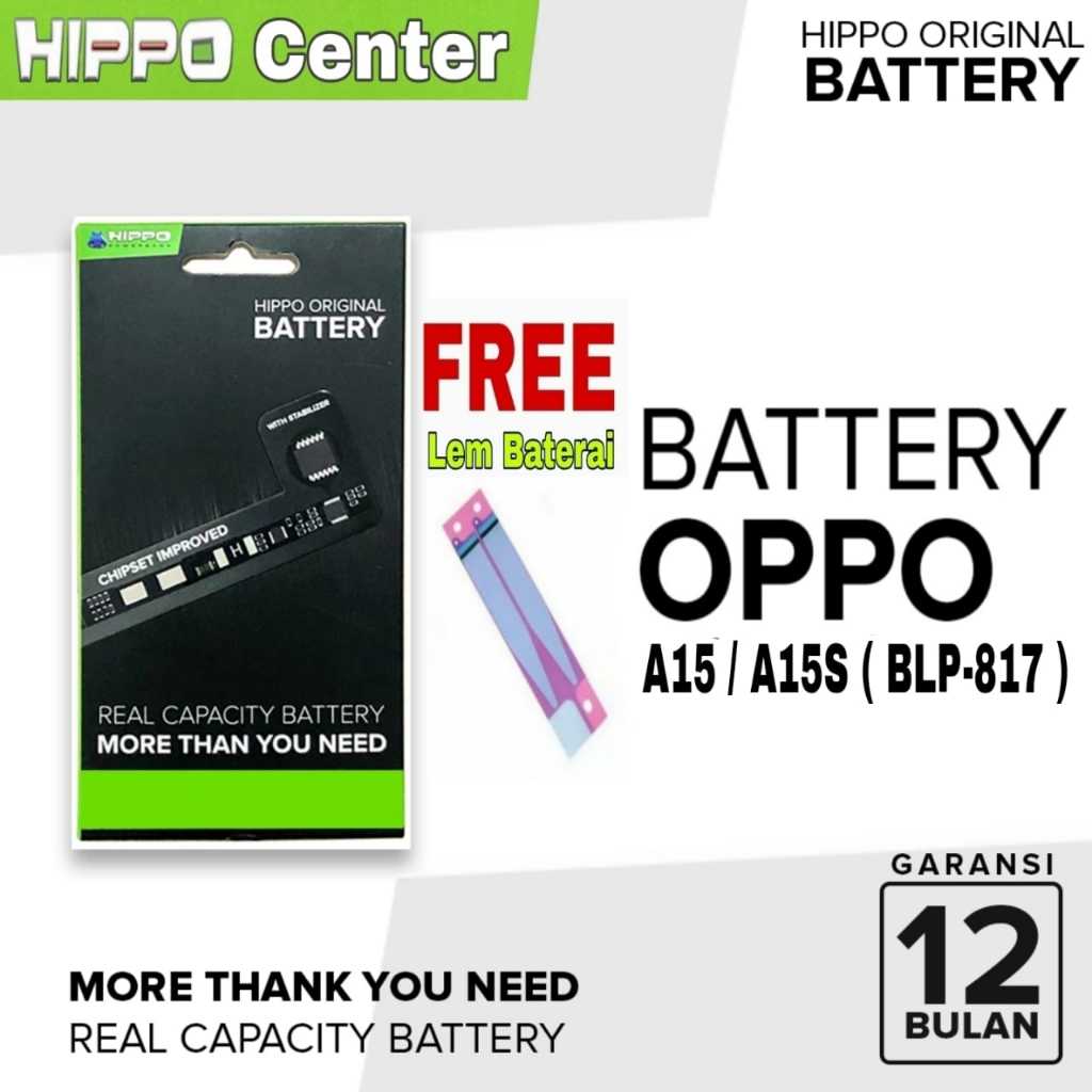 Jual Baterai Hippo Oppo A15 / Oppo A15S Battery BLP817 / BLP-817 / BLP ...