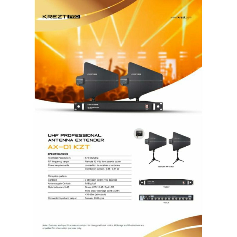 Jual Penguat signal Antena Distributor Microphone Krezt AX 01 Penguat ...
