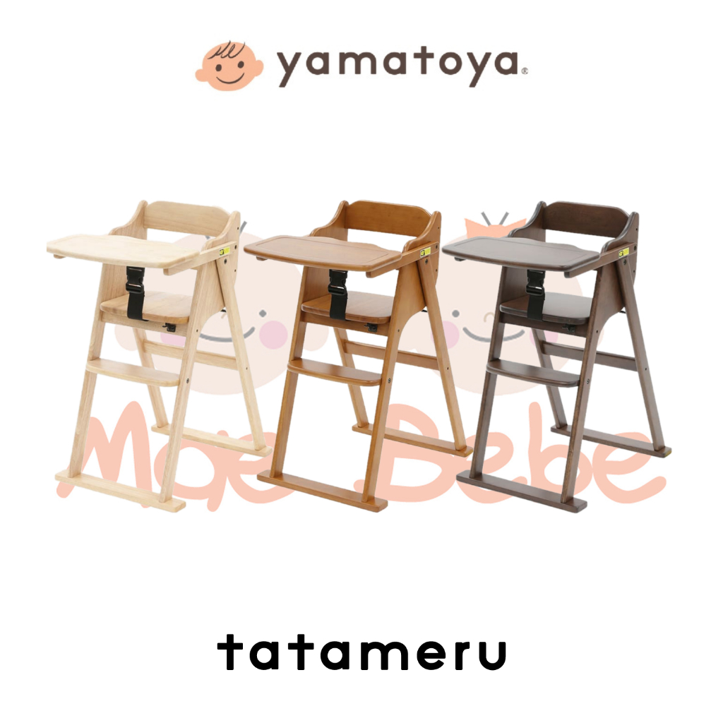 Jual Yamatoya Tatameru Chair Plus Table | Highchair Kayu Kursi Makan ...