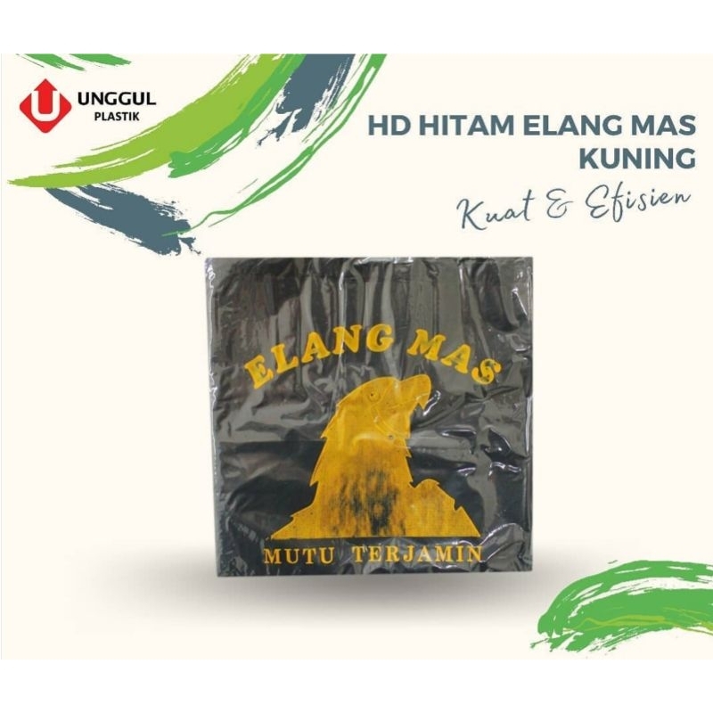 Jual Kantong Plastik Hd Hitam-15 Elang Mas Kuning pack | Shopee Indonesia