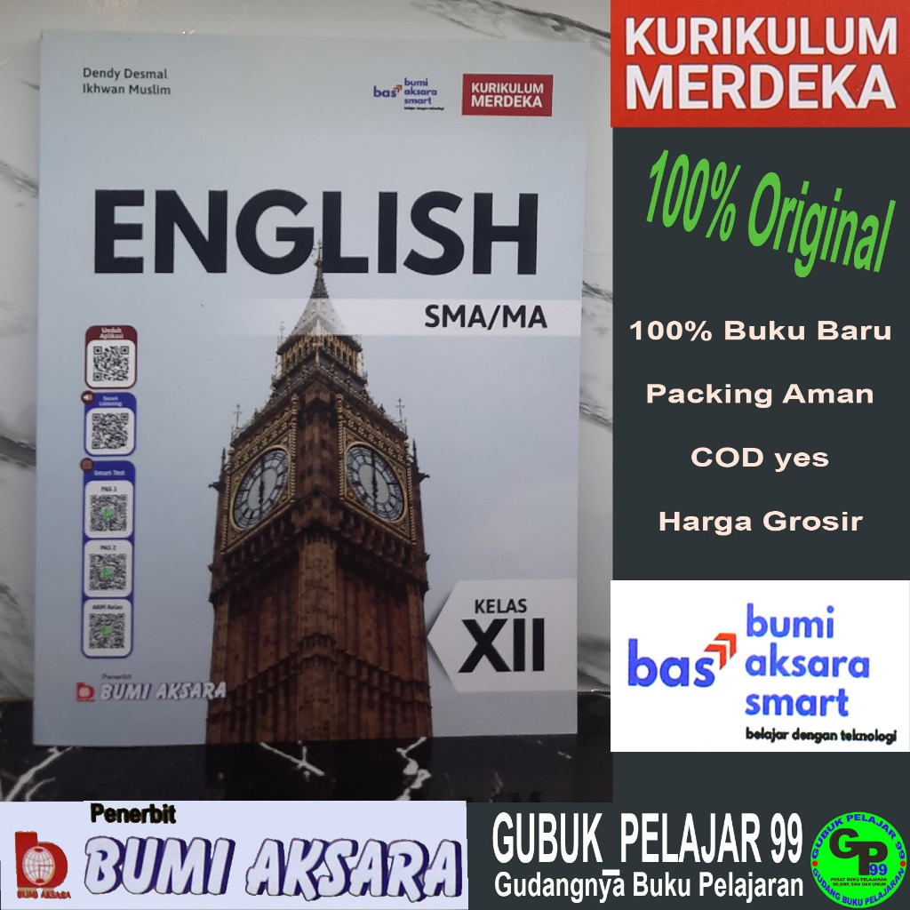 Jual Buku Siswa ENGLISH Kelas 12/XII Untuk SMA/MA KURIKULUM MERDEKA Penerbit Bumi Aksara ...