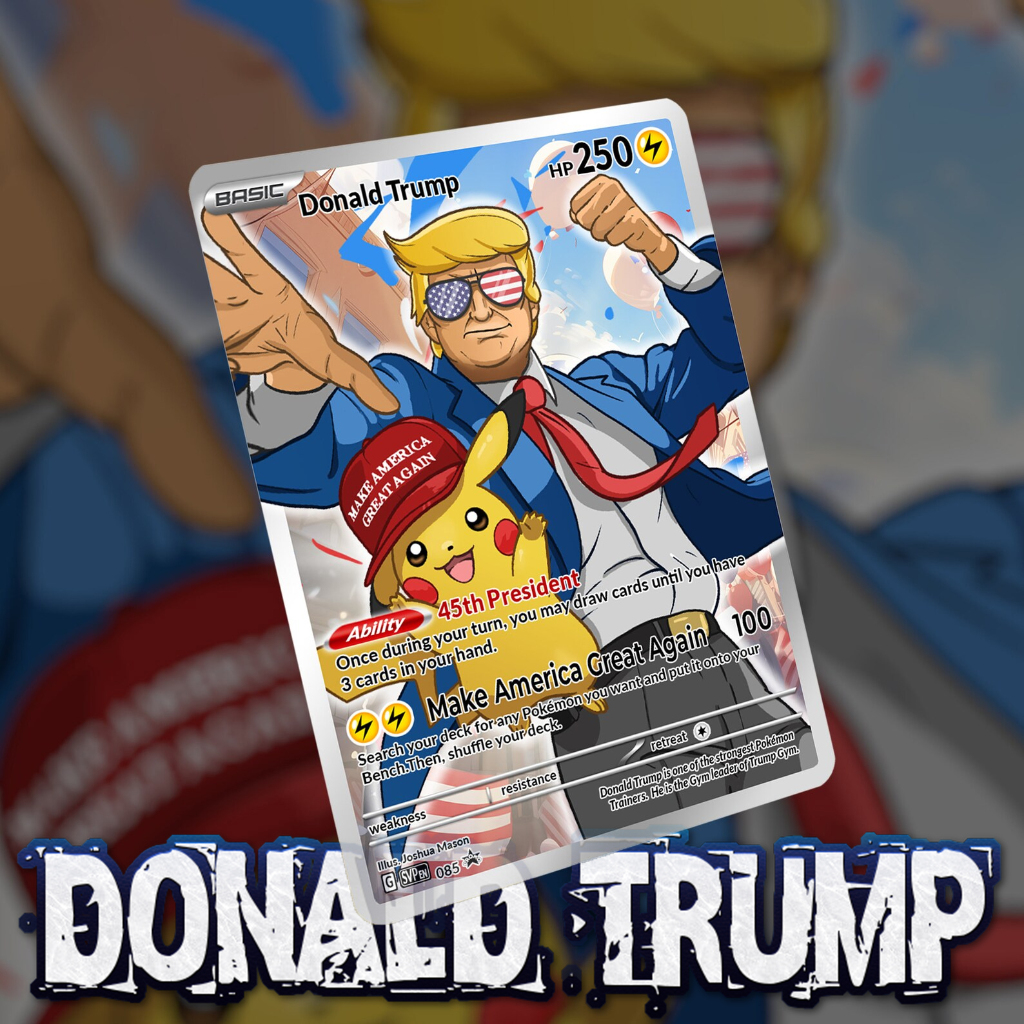 Jual KARTU POKEMON TCG HOLOGRAM ENGLISH VERSION FULL ART - DONALD TRUMP ...
