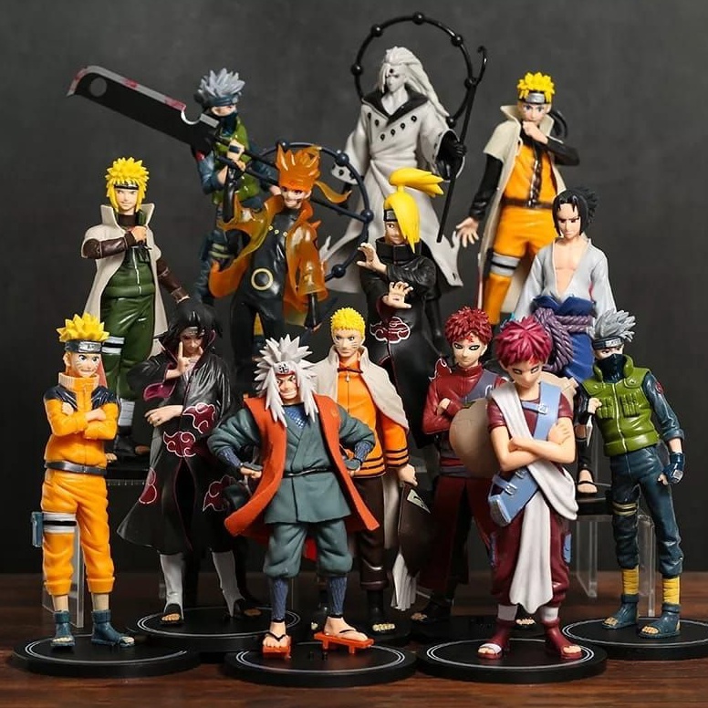 Jual KODE D73E Action Figure Anime Naruto Sasuke Kakashi Itachi 18 cm ...