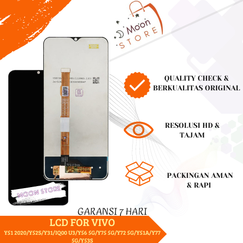 Jual LCD TOUCHSCREEN VIVO Y51 2020 / V2030 / Y53S / V2058 / Y51A / Y31 ...