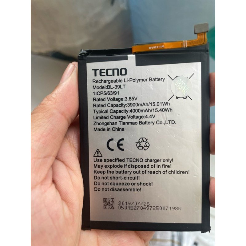 Jual Baterai Batre TECNO Spark 4 CC7S BL-39LT | BL39LT Original ...