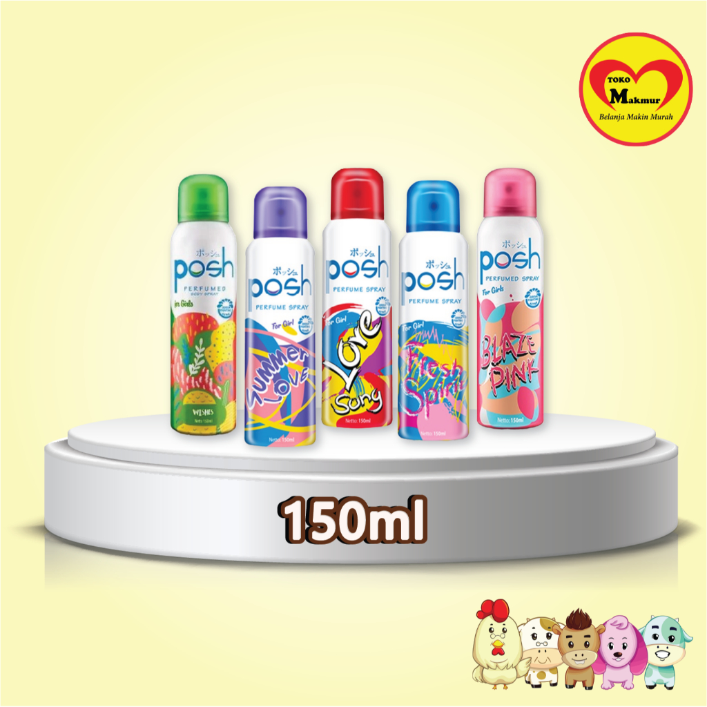 Jual Posh Spray Cologne Blaze Pink / Fresh Spirit / Wishes 150ml + Bubble Wrap / Toko Makmur ...
