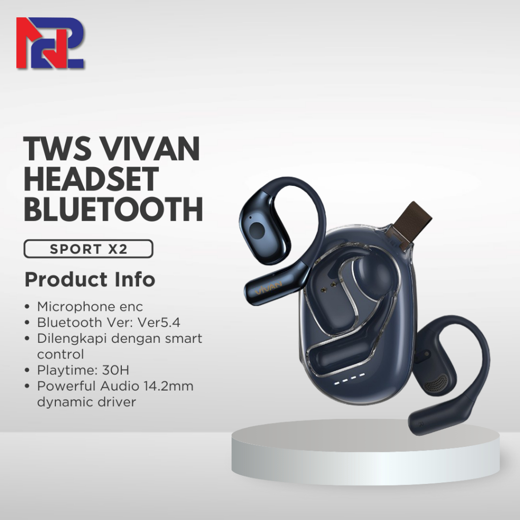 Jual VIVAN Sport X2 OWS Open Ear True Wireless Earbuds IPX5 Dual ENC ...