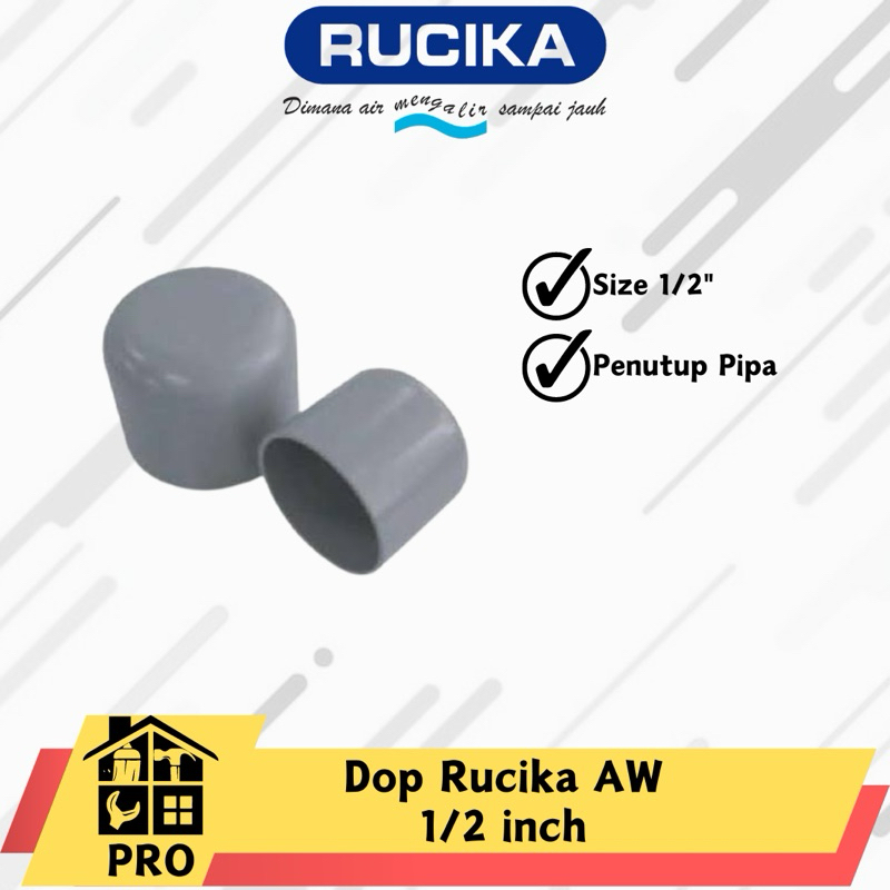 Jual Tutup Pipa PVC 1/2 inch RUCIKA - Plug Dop Drat Luar Cap | Shopee Indonesia