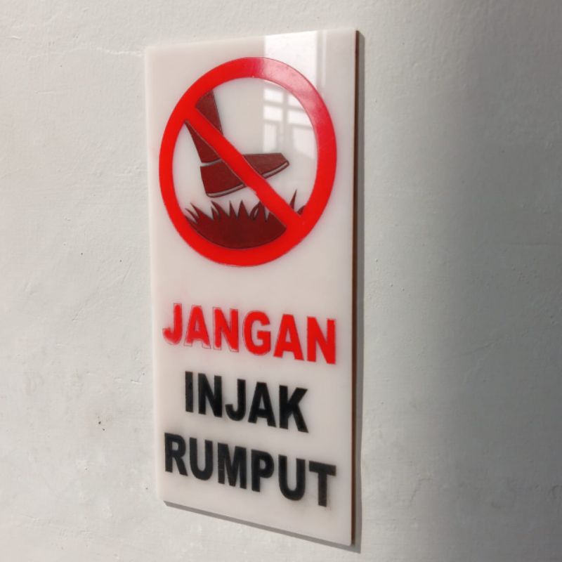 Jual SignBoard Tanda Dilarang Jangan Injak Rumput | Larangan Jangan ...