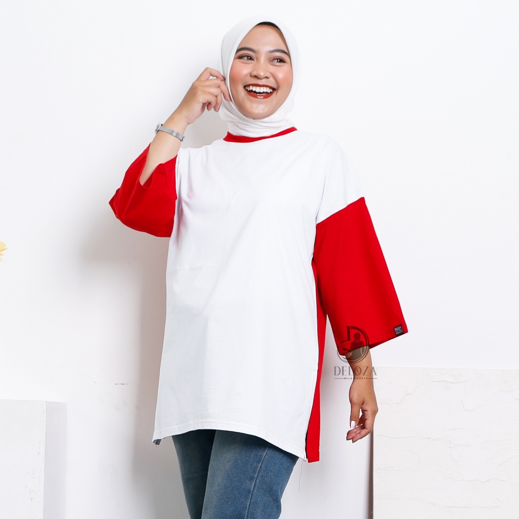 Jual Kaos Merah Putih Spesial Kemerdekaan Atasan Striped Mix Color ...