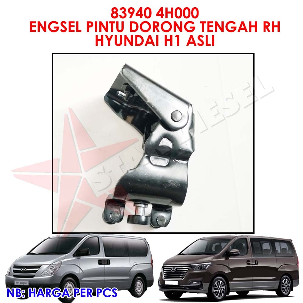 Jual ENGSEL PINTU DORONG TENGAH KANAN RH HYUNDAI H1 ASLI ROLLER ARM ...