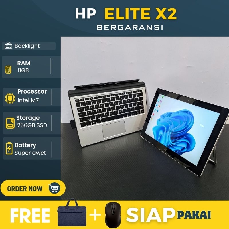 Jual Laptop Hp probook elit X2 M7 Ram 8GB SSD 512GB layar IPS Touchc ...