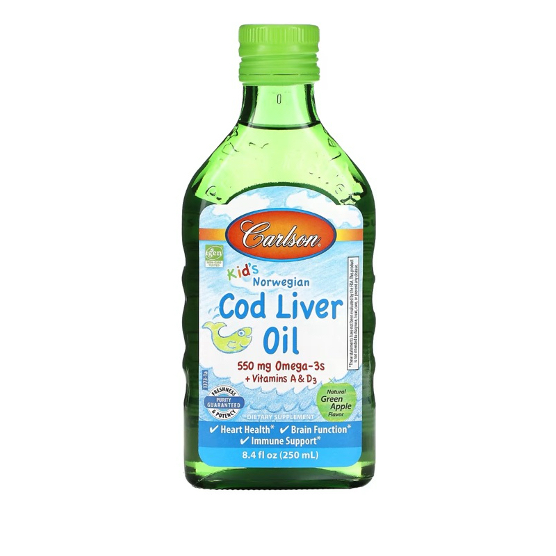 Jual Carlson Labs Kids Norwegian Cod Liver Oil 500 mg Omega 3 + Vitamin ...