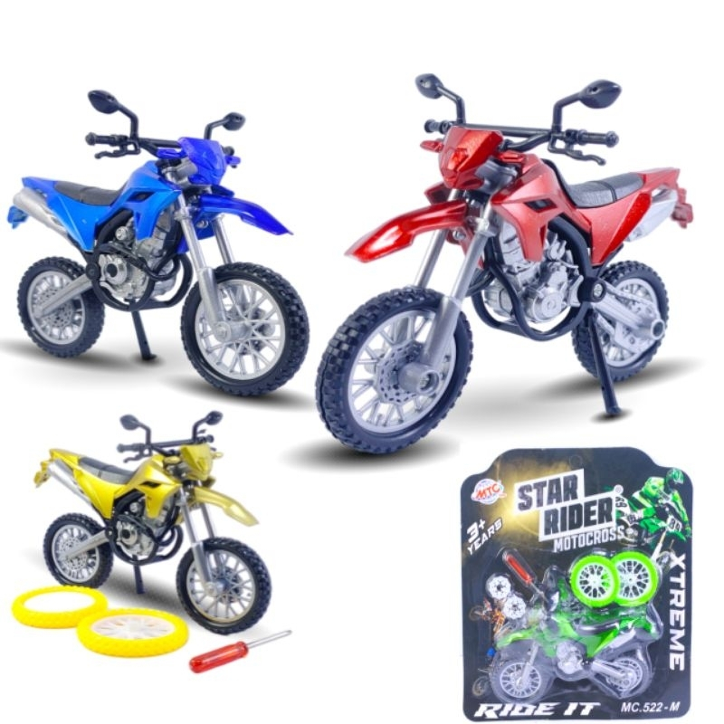 Jual Mainan Motor Cross Star Rider / Motor Trail Metalic MC 522 ...
