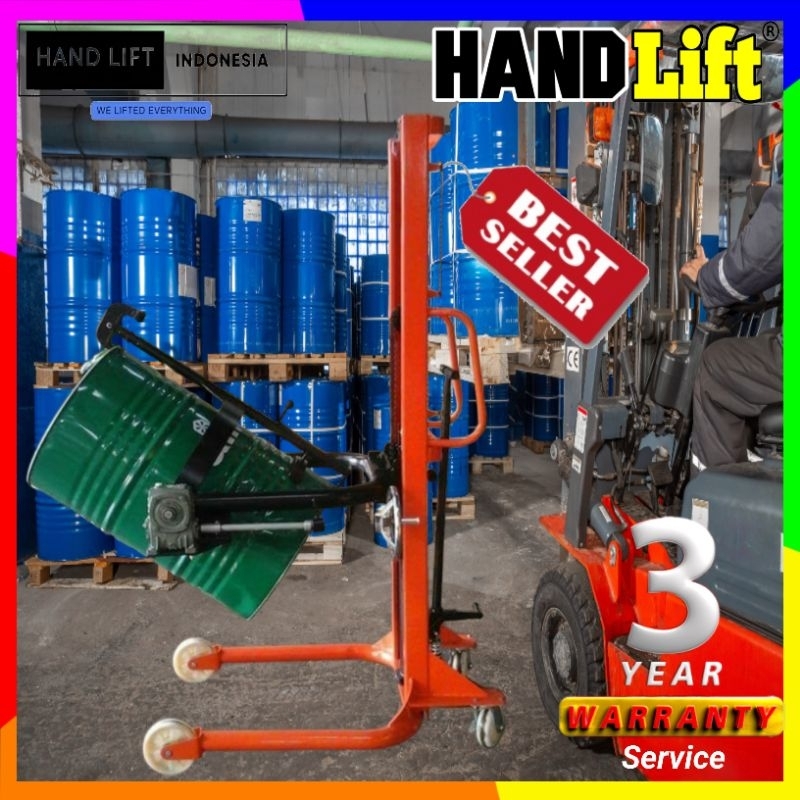 Jual hand stacker drum 350kg 1.4meter / drum lifter / hand pallet ...