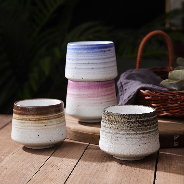 Jual Mug keramik jepang kopi teh 180ml latte art/ Kobito 4 warna hitam ...