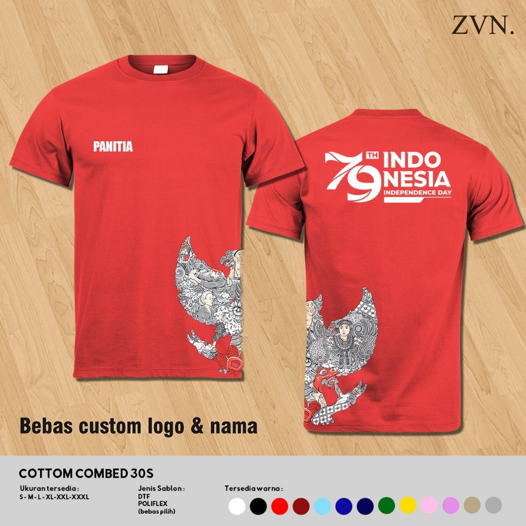 Jual CUSTOM KAOS 17 AGUSTUS KEREN TULISAN PANITIA MODEL TERBARU - ZVN ...