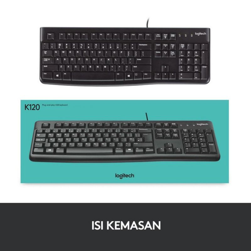 Jual Logitech keyboard USB K120 original Komputer berbasis Windows ...