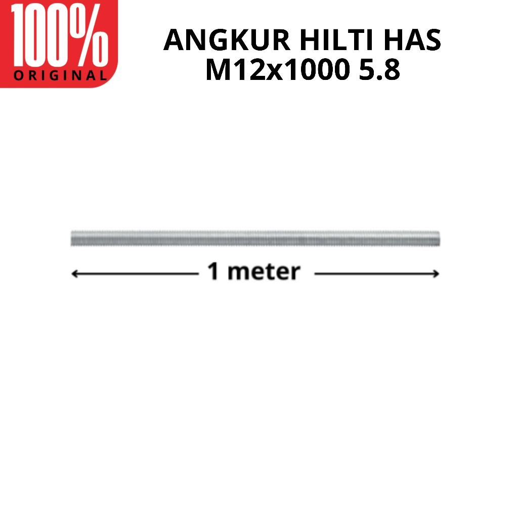 Jual HILTI HAS 5.8 M12x1000 Threaded Rod | Asdrat HILTI | Shopee Indonesia