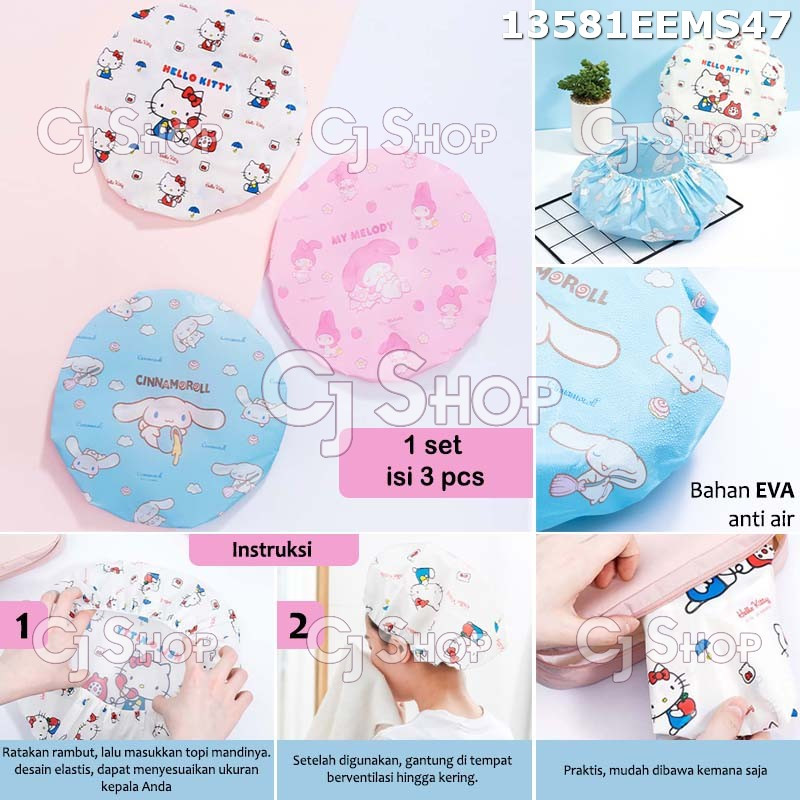 Jual Shower Cap Sanrio Karakter [Sanrio License] Miniso 13581 | Shopee ...