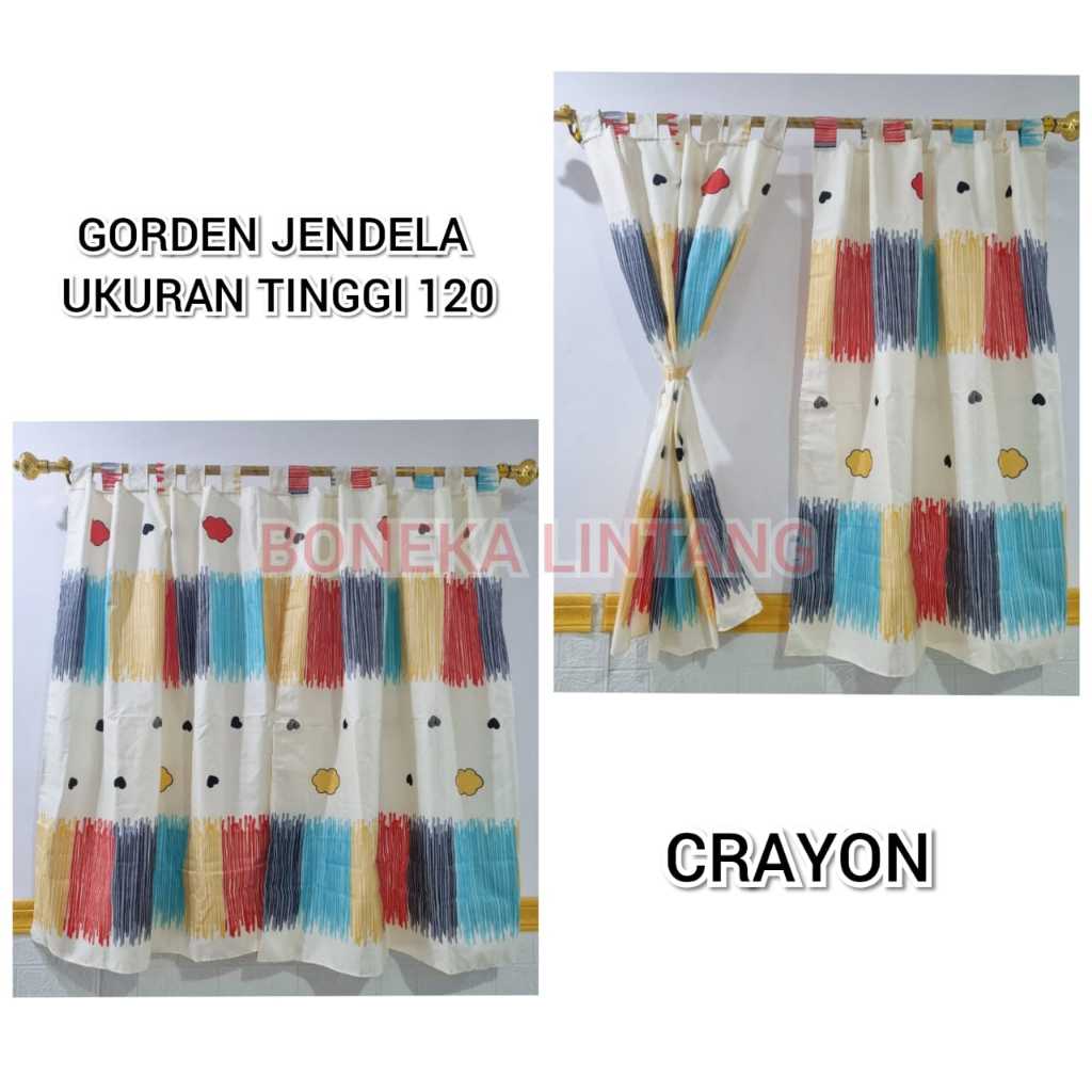Jual GORDEN JENDELA PENDEK UKURAN 120 x 100 HORDENG KAMAR RUANG TAMU ...