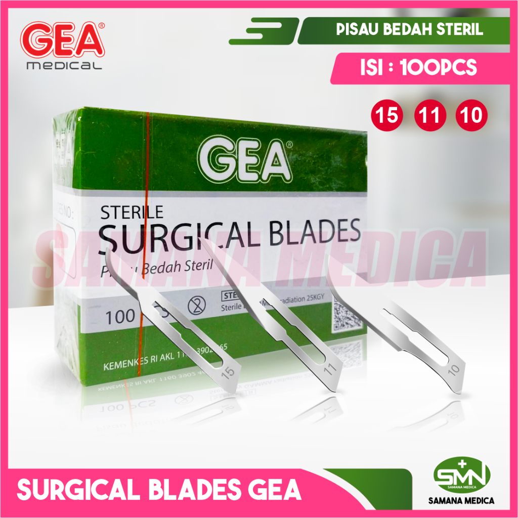 Jual Surgical Blades GEA No 10 - 11 - 15 Mata Pisau Bedah Operasi ...