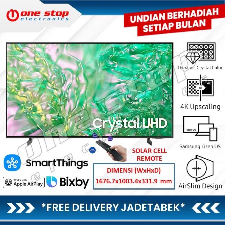 Jual SAMSUNG 75DU8000 / DU8000 CRYSTAL UHD 4K Tizen OS Smart TV 75 Inch - UA75DU8000KXXD ...