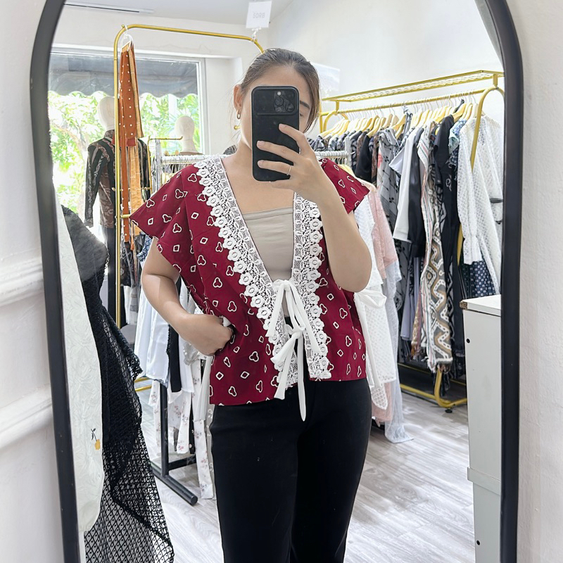 Jual (READYSTOCK) Tania vest / vest batik modern /baju kantor / vest ...