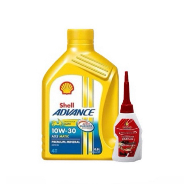 Jual (Bundle) Oli Shell Advance Ax5 Scooter Kuning + Gardan Petroasia ...