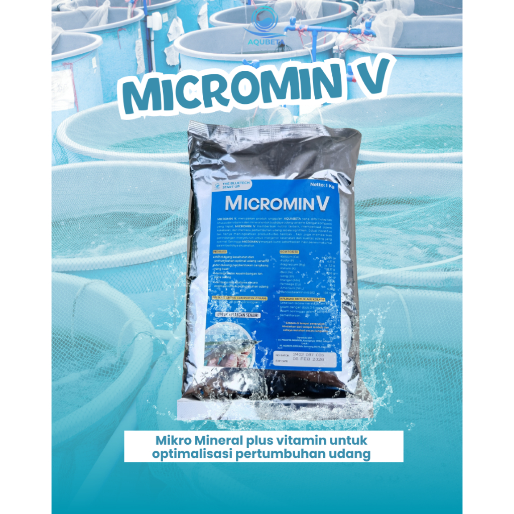 Jual MICROMIN V by AQUBETA (Vitamin dan Mineral untuk Udang Vaname) 1 ...