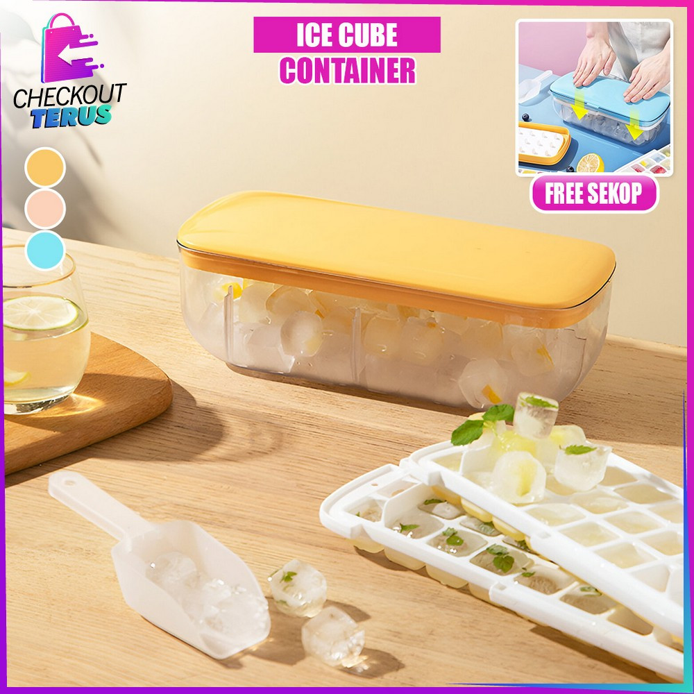 Jual CT C873 Cetakan Es Batu Mode Tekan Free Sendok Plastik dengan ...