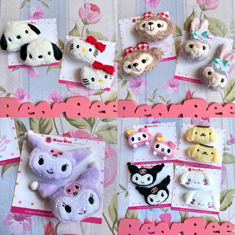 Jual Fluffy Clip / jepit rambut anak kuromi, hello kitty, pochacco ...
