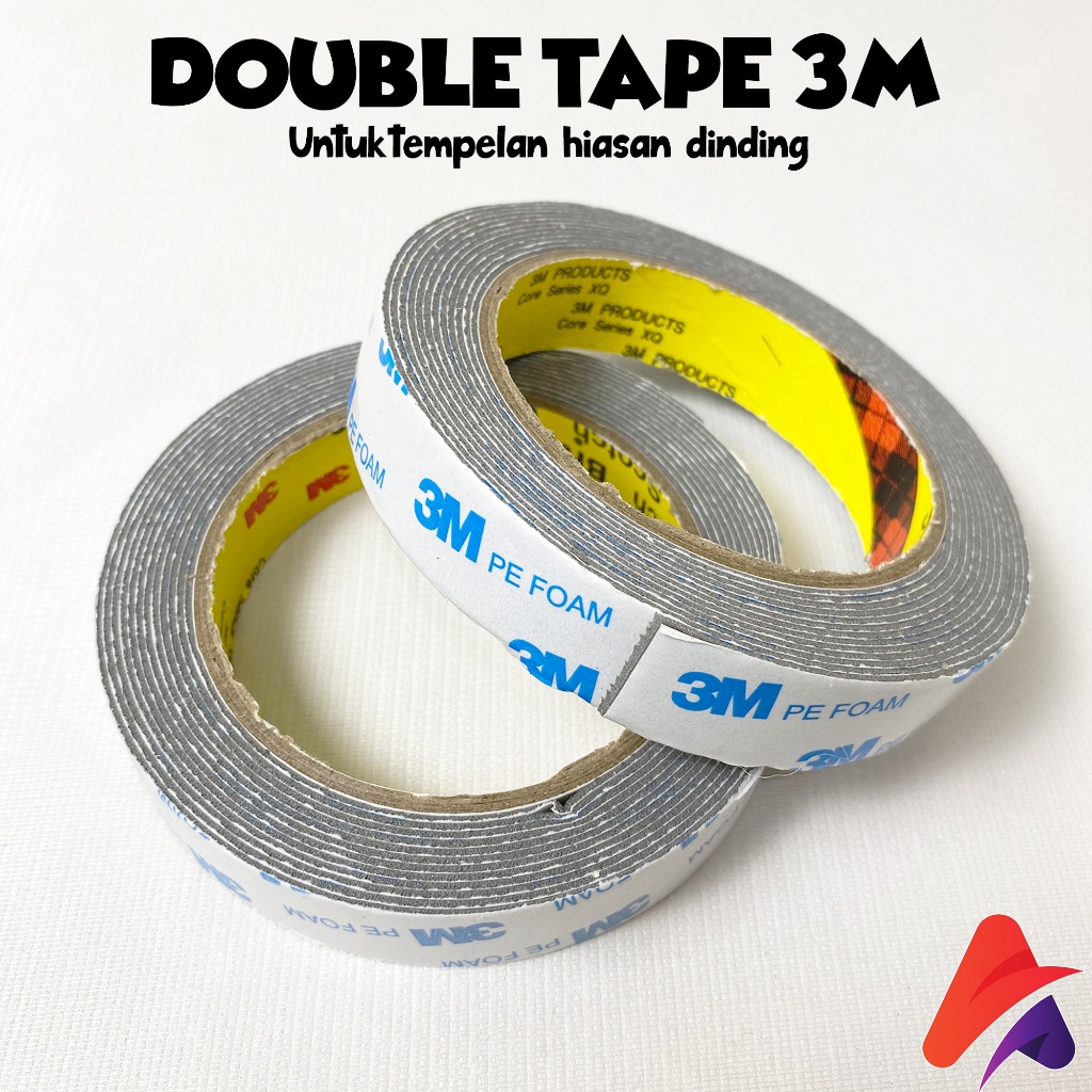 Jual DOUBLE TAPE 3M PE FOAM BOLAK BALIK PELENGKAP HIASAN DINDING DOUBLETIP SOLASI 20MM x 4.5 ...