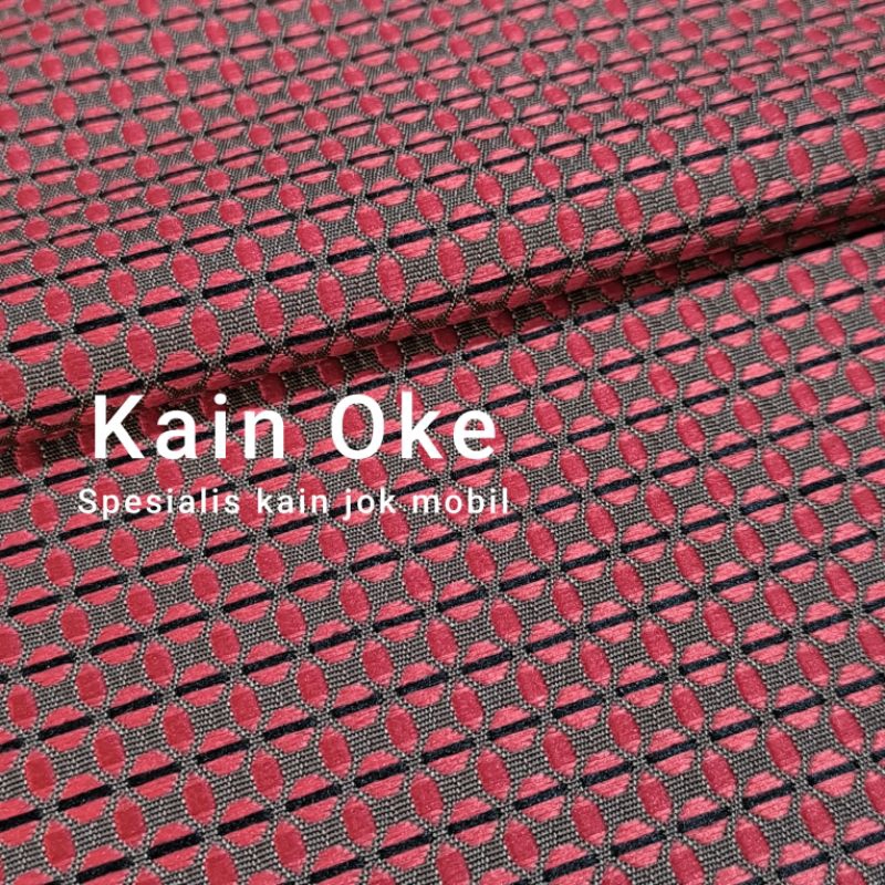 Jual Kain Jok Mobil Motif Merah Bintik Recaro Tebal Bisa Bulak Balik ...