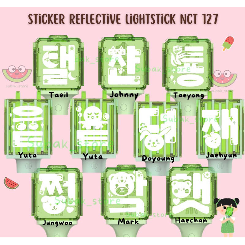 Jual (CEK DESCRIPTION) STICKER NCT 127 NEOBONG LIGHTSTICK DECO STICKER ...