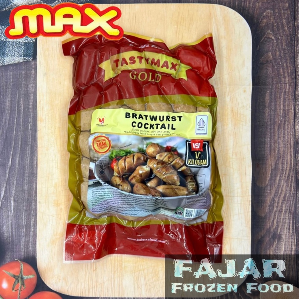 Jual TASTY MAX BRATWURST COCKTAIL 500gr | TASTY MAX SOSIS DAGING SAPI ...