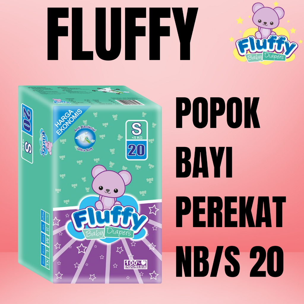 Jual Fluffy Baby Diaper Tape NB/S20 | M18 | L16 | Popok Bayi Tipe ...
