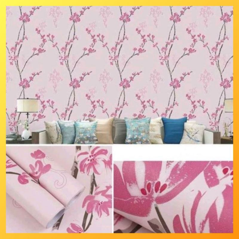 Jual HOLOS - Wallpaper Dinding Kamar Wallpaper Dinding Pink Wallpaper ...