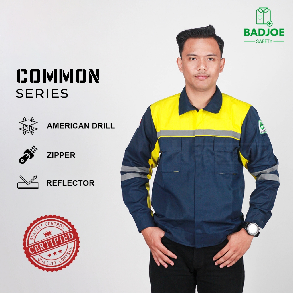 Jual Wearpack Safety Atasan Warna Kuning Kombinasi Warna Biru Navy ...