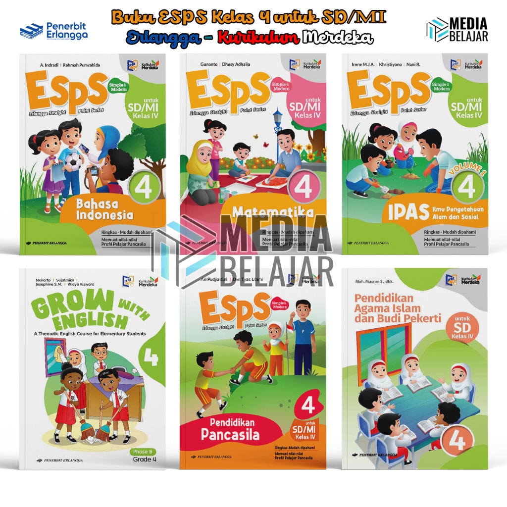 Jual Buku ESPS Kelas 4 SD Kurikulum Merdeka Revisi Terbaru 2024 - Erlangga Original & Lengkap ...