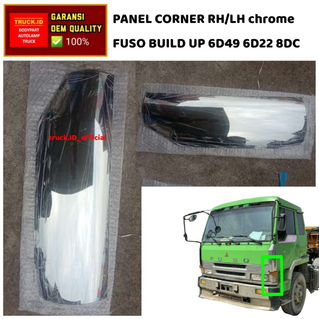 Jual Panel Pipi Sudut Truk FUSO Built Up Chrome/Vane Corner FUSO Built ...