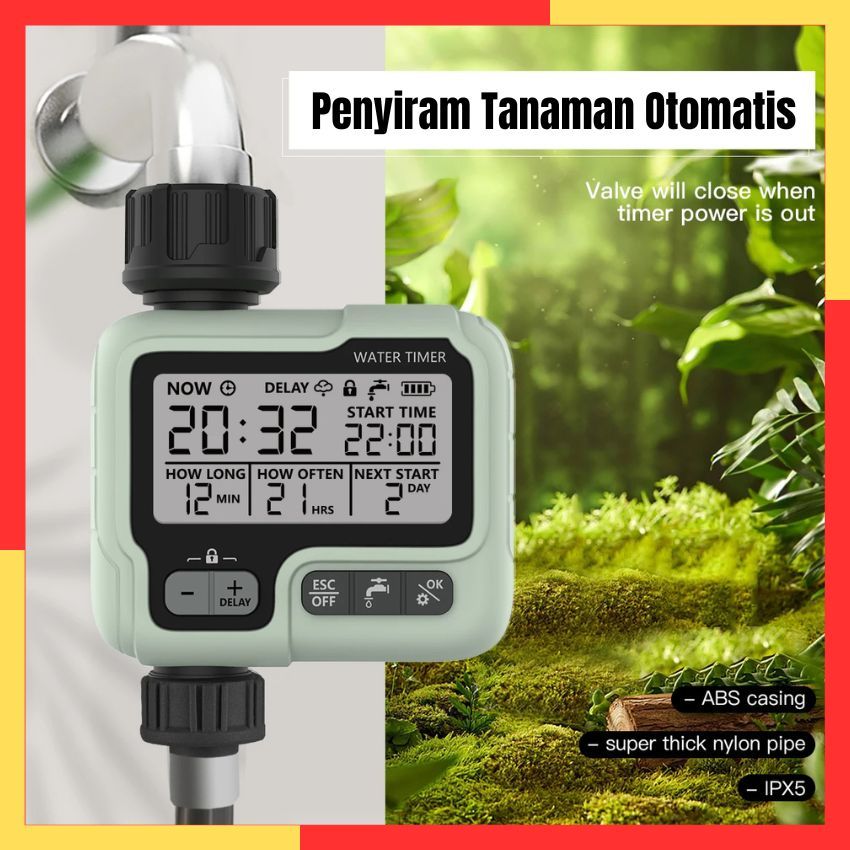Jual Alat Timer Siram Penyiram Tanaman Otomatis Automatic Watering LCD ...