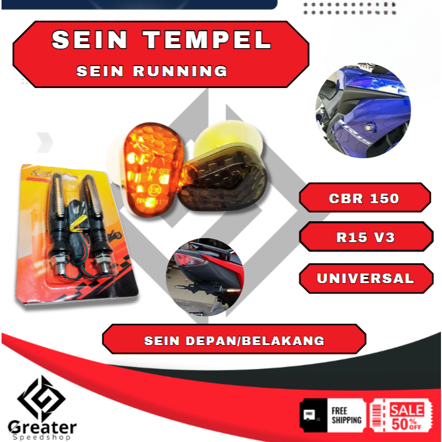 Jual Sein Motor Tempel Running Sein Depan dan Belakang Running ...