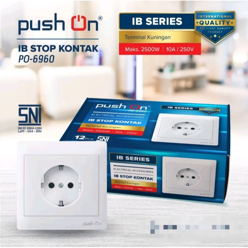 Jual Saklar Push On Stop Kontak Model Minimalis 6960 | Shopee Indonesia